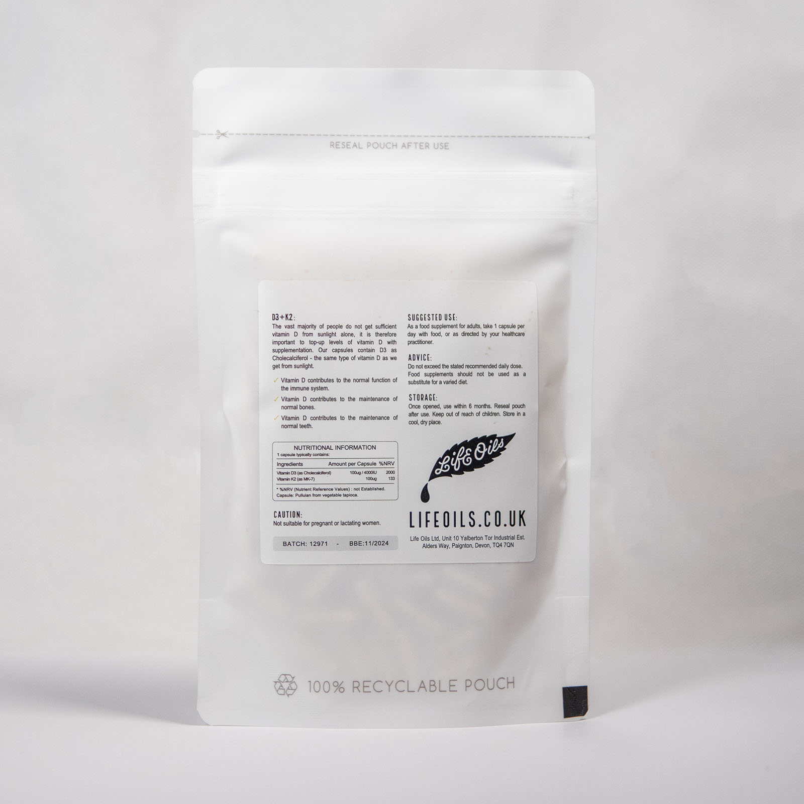 D3 + K2 - Life Oils - Premium CBD